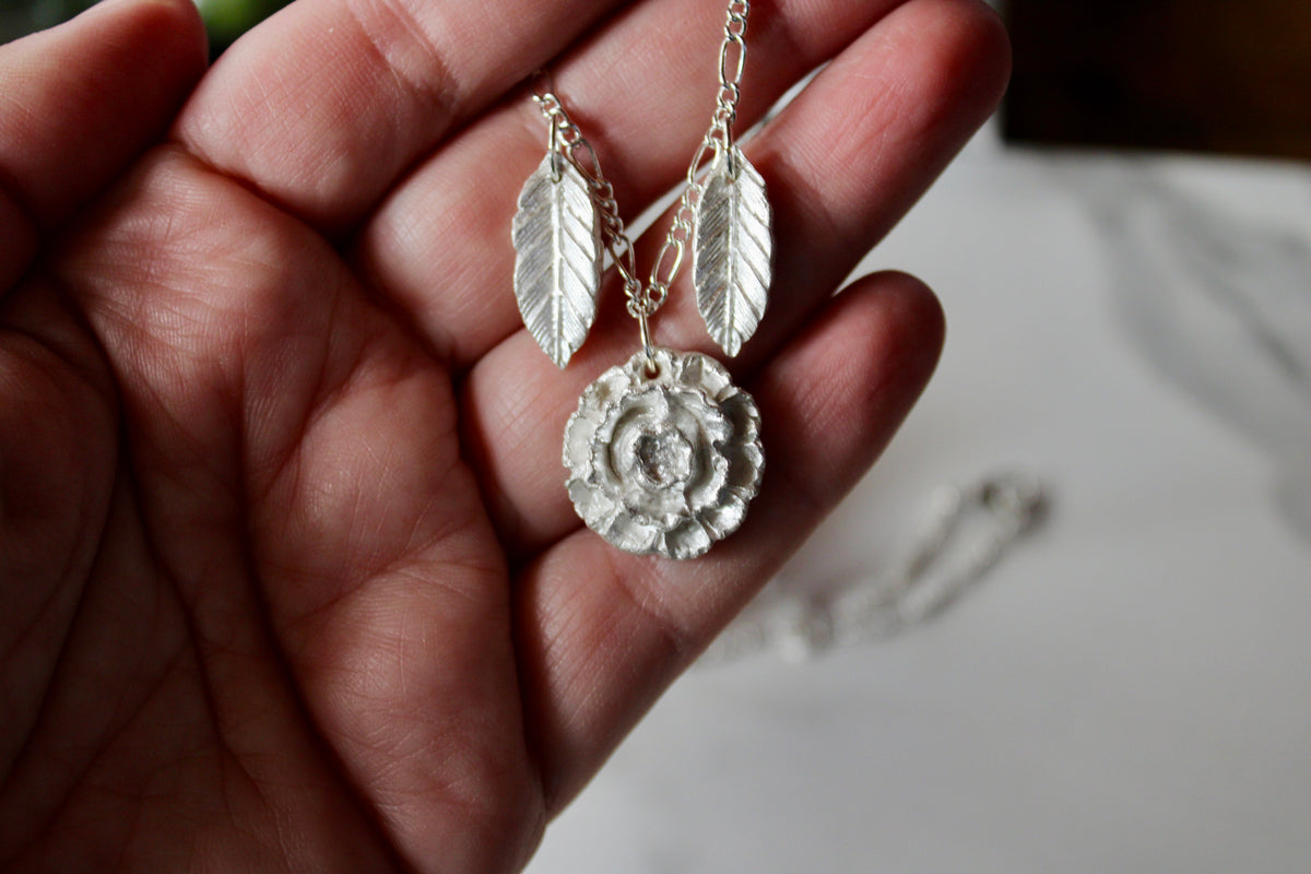 .999 silver rose necklace – Winifred and Bramble